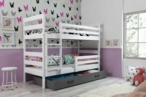 Falco Patrová postel Norbert s úložným prostorem, bílá/grafit