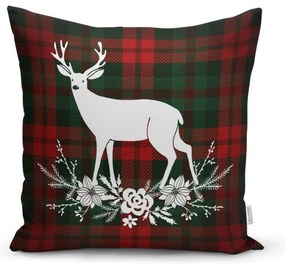Sada 4 vánočních povlaků na polštář a běhounu na stůl Minimalist Cushion Covers Tartan Christmas