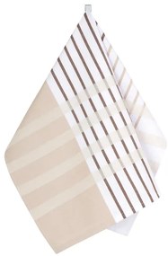 Bellatex Kuchyňská utěrka 1 ks 50x70 cm Proužek hnědá, béžová 160B