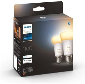 SADA 2xLED Stmívatelná žárovka Philips Hue WHITE AMBIANCE E27/8W/230V 2200-6500K