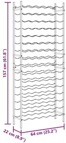 vidaXL Marketos Stojan na víno na 96 lahví černý železný