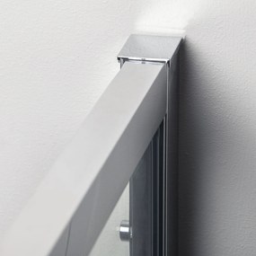 Novoterm Čtvercový sprchový kout NV-Solid SQ CHR 80, chrom/transparent - bez vaničky