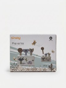 Sinsay - Dřevěná hračka - vyskakující safari zvířátka - vícebarevná