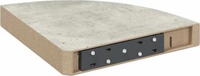 Nástěnná rohová police betonově šedá 25 x 25 x 3,8 cm MDF 326633