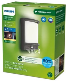 Philips - LED Venkovní nástěnné svítidlo se senzorem SAMONDRA LED/3,8W/230V IP44