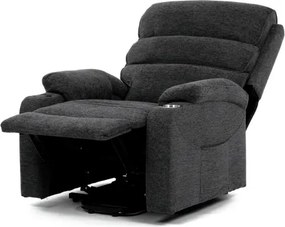 Polohovací křeslo šedé, elektrické TV-S8348 GREY2