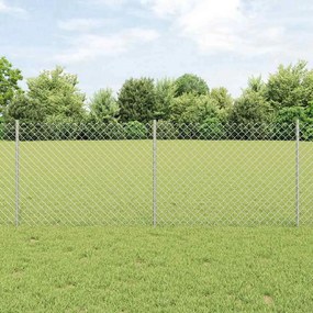 Plot s řetězovým odkazem a sloupkem 10 x 0,8 m Pozinkovaná ocel 3336287