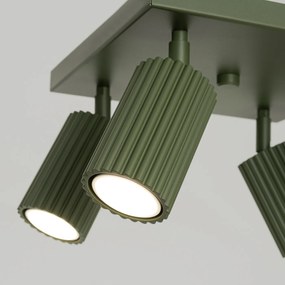 Sollux Lighting Stropní svítidlo KARBON 4 olivově zelené