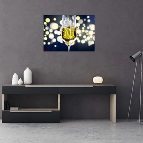 Skleněný obraz šampaňského (70x50 cm)