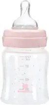 KikkaBoo Kojenecká láhev 120ml 0m+ Hippo Dreams Pink
