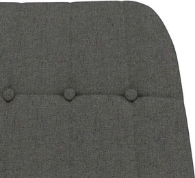 Houpací křeslo s podnožkou tmavě šedé textil 3097705