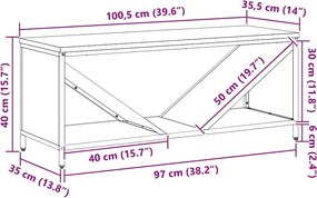 vidaXL Stojan na palivové dřevo s dřevěnou horní deskou antracit