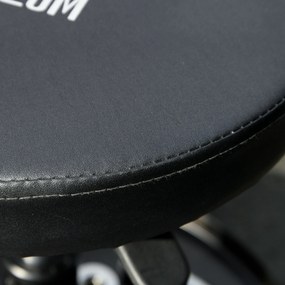 HOMCOM Mechanická Židle, Servisní Stolik, Otočné Sedadlo, Nastavitelná Výška, Kolečková Pracovní Židle s Přihrádkou 100 kg pro Garáž a Automobilové O…