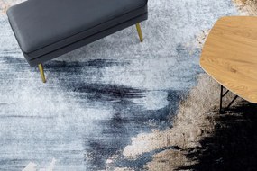 Dywany Łuszczów, Kusový koberec Miro 51573.802 Abstraction blue / gold, 120x170, vícebarevná, chodba / předsíň