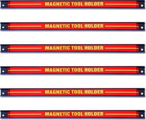 Costway Sada 6 magnetických nástěnných držáků na nářadí, červený