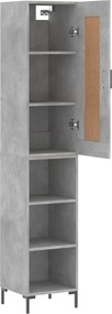 Skříň highboard betonově šedá 34,5x34x180 cm kompozitní dřevo 3200325