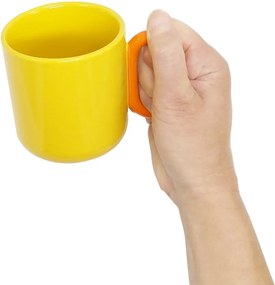 Porcelánový hrnek Creative Coloured Yellow, 350 ml – se žluto-oranžovým designem