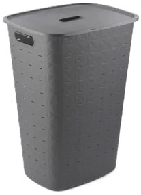 Curver Koš na špinavé prádlo LAUNDRY HAMPER 56L, tmavě šedý