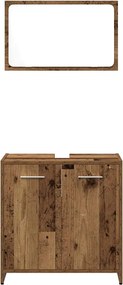3dílná koupelnová sestava old wood kompozitní dřevo 3328559