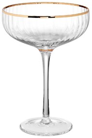 GOLDEN TWENTIES Sklenice na šampaňské se zlatým okrajem 400 ml