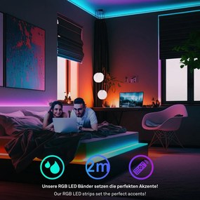 BRI 2166192 Pimp Your Stripe startovací sada LED pásek 2m, IP44 venkovní, RGB+W, dálkový ovladač - BRILONER
