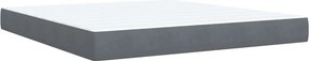 Box spring postel s matrací tmavě šedá 180x200 cm samet 3285300