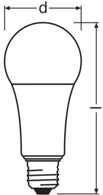 LED žárovka E27 LEDVANCE PARATHOM CL A FR 14W (100W) teplá bílá (2700K) stmívatelná