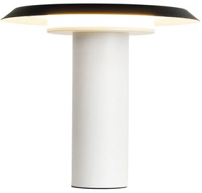 Mantra 9004 Tina, černobílá stolní lampa LED 12W 3000K, průměr 28cm