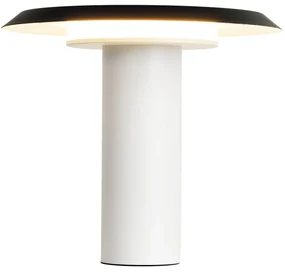 Mantra 9004 Tina, černobílá stolní lampa LED 12W 3000K, průměr 28cm