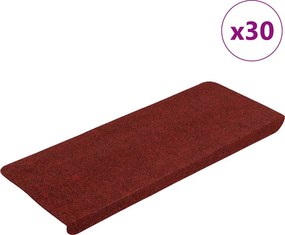 Samolepicí podložky na schody 30 ks Červená 65x24,5x3,5 cm 3365916