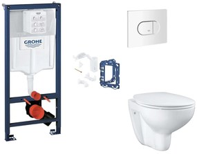 Grohe Rapid SL - Set předstěnové instalace, klozetu, sedátka SoftClose, tlačítka Arena Cosmopolitan a sady pro vhazování tablet, alpská bílá SANI11BB3147