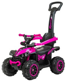 Dětské odrážedlo Baby Mix Mega s vodící tyčí růžové