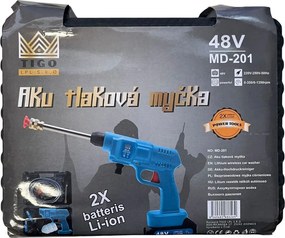 Aku ruční vysokotlaký čistič TIGO MD-201 + 2x baterie + praktický kufřík + příslušenství