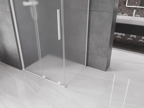 Mexen Velar, sprchový kout s posuvnými dveřmi 110 x 85 cm, 8mm sklo námraza, bílá matná, 871-110-085-31-20