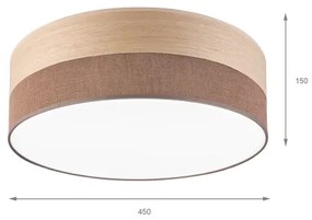 LED Stropní svítidlo SIRJA WOOD LED/36W/230V pr. 45 cm hnědá/dub