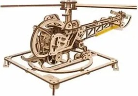 Ugears 3D dřevěné mechanické puzzle MINI Helicopter / od 14 let / 167