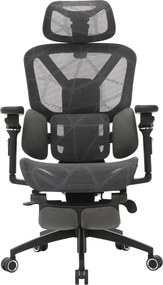 Ergonomická kancelářská židle STORM - tmavě šedá síťovina / nosnost 150 kg