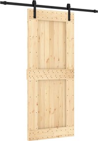 vidaXL Posuvné dveře s kováním 85 x 210 cm masivní borové dřevo [3202977]