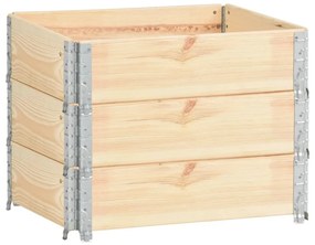 Vyvýšené záhony 3 ks 60 x 80 cm masivní borové dřevo 3055161