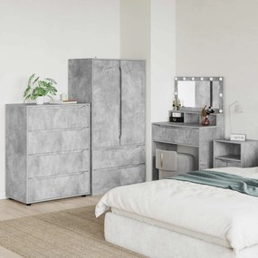 Úložné skříně 80 x 48 x 105 cm Kompozitní dřevo Betonově šedá 3406228