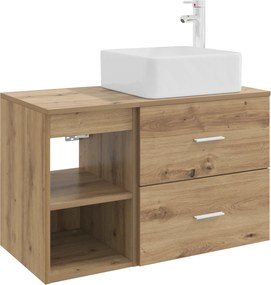 Sada koupelnového nábytku 2 ks Dub artisan Kompozitní dřevo 3403903
