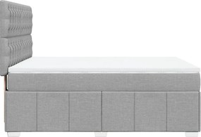 Box spring postel s matrací světle šedá 140 x 190 cm textil 3291670
