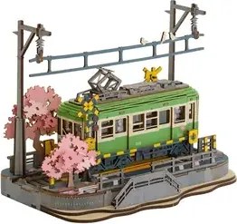 RoboTime 3D dřevěná skládačka Stanice se sakurami