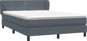 Box spring postel s matrací tmavě šedá 160x210 cm samet 3317446