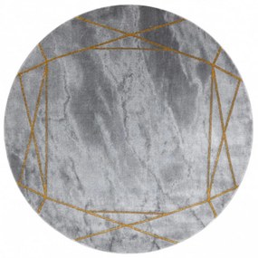 Kusový koberec Teo šedý kruh 120cm