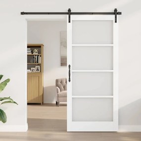 Posuvné dveře ORKDAL Bílá a černá 93 x 211 cm 3331842