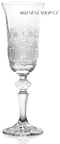 Aurum Crystal broušené sklenice na sekt Laura 150 ml 6 ks