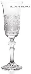 Aurum Crystal broušené sklenice na sekt Laura 150 ml 6 ks