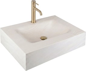 Rea Apollo, nástěnné umyvadlo 80x50cm, imitace kamene-béžová, REA-U9990