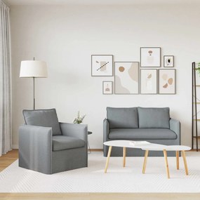 Set pohovek 2 ks Světle šedá Textil 3407523